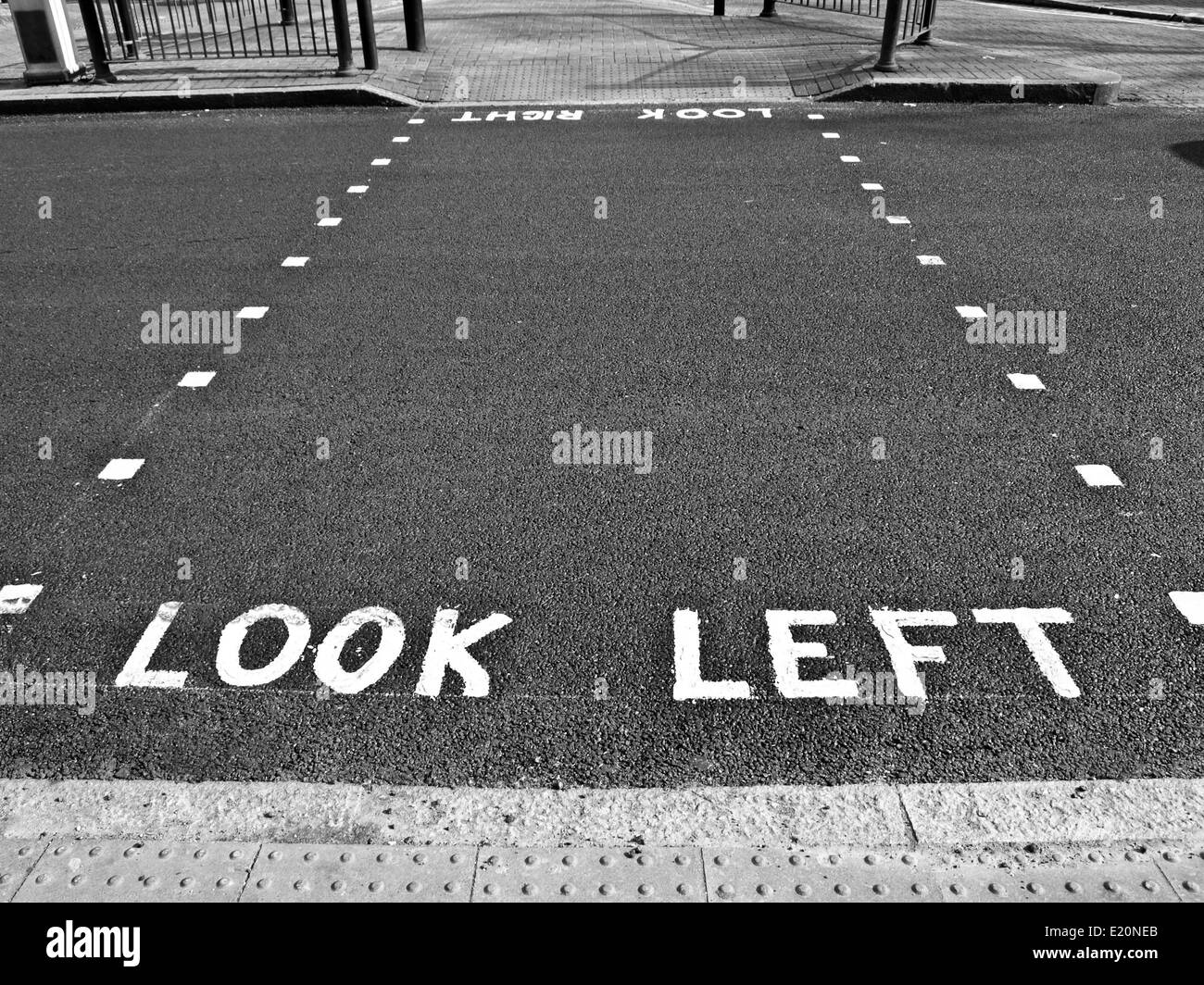 Look left look right uk Black and White Stock Photos & Images - Alamy