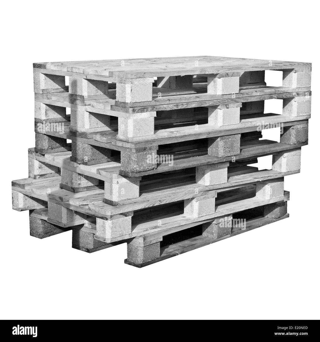 Wooden skid pallets Cut Out Stock Images & Pictures - Alamy