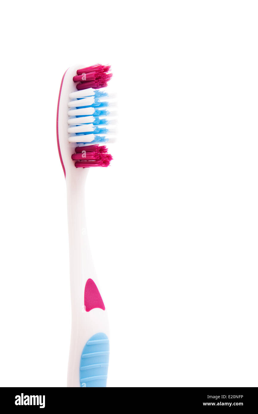 Close up white toothbrush Cut Out Stock Images & Pictures - Alamy