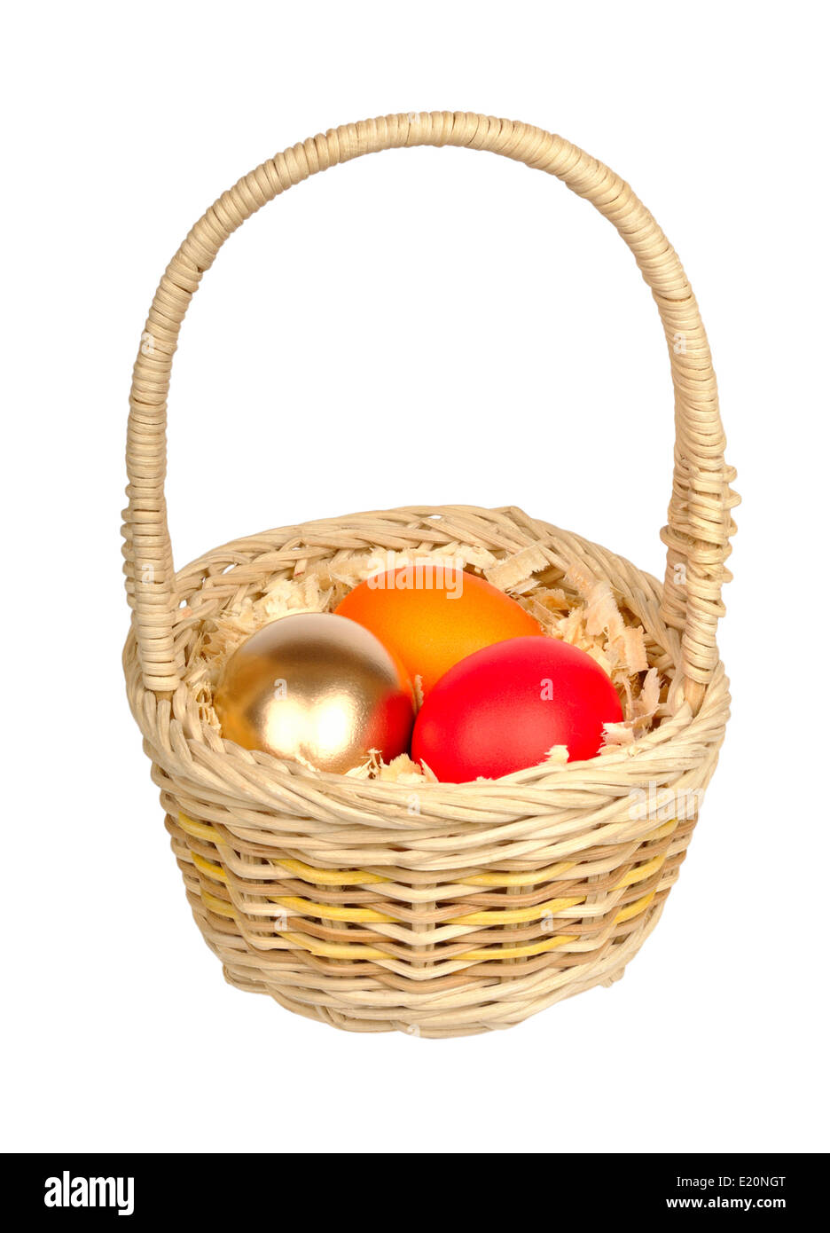 Decorated basket easter eggs Cut Out Stock Images & Pictures - Alamy