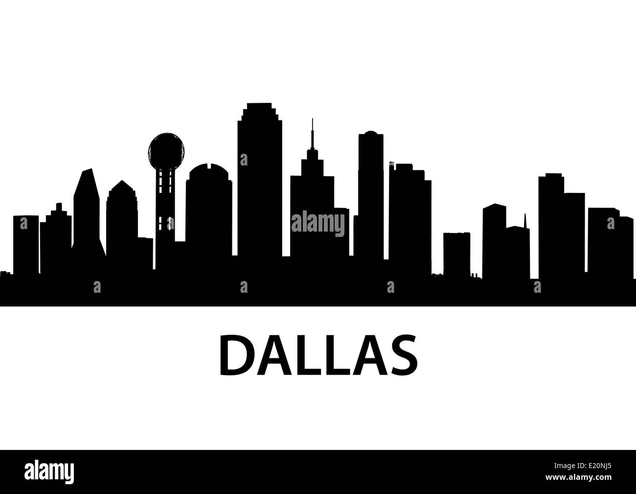 Dallas silhouette Black and White Stock Photos & Images - Alamy