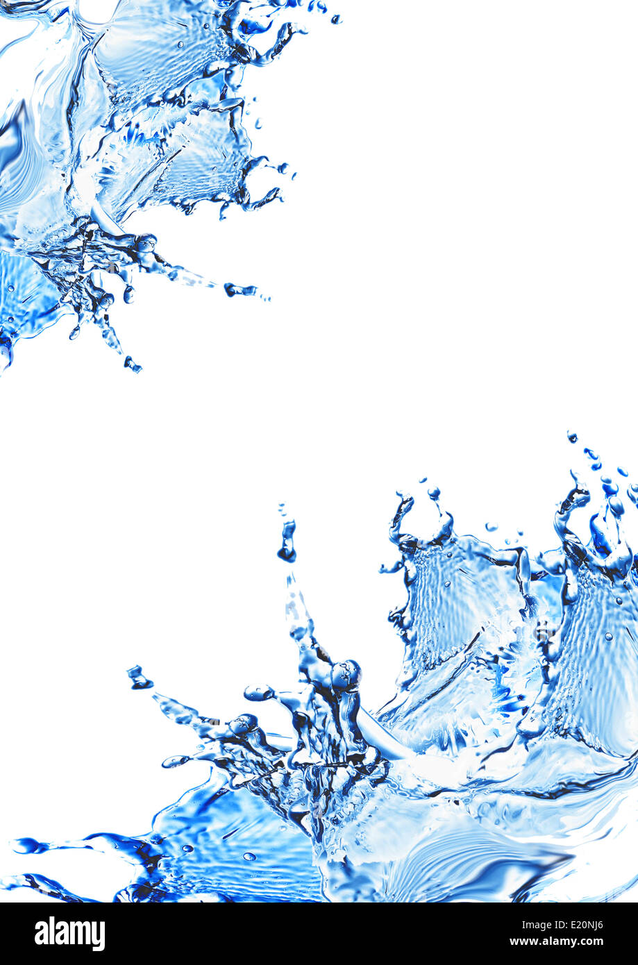 Blue water and water splash Stock Photo - Alamy