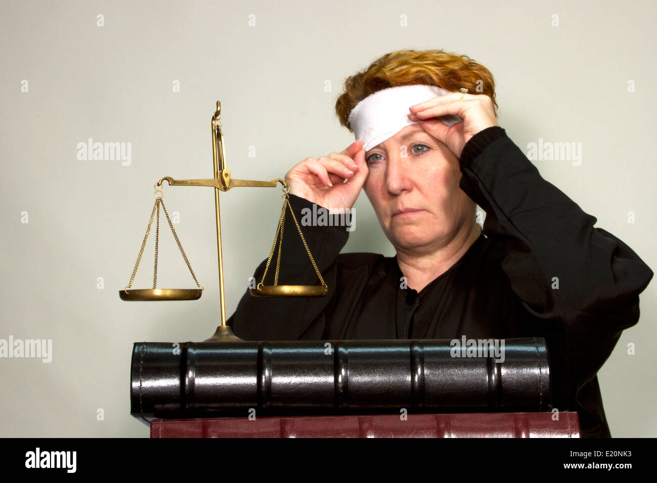 Blindfolded woman hi-res stock photography and images - Alamy