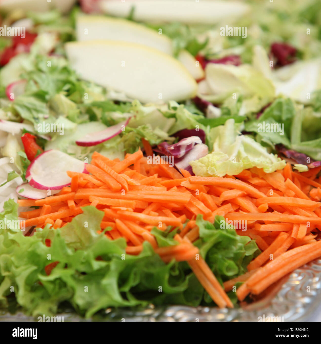 Fresh, mixed salad - square Stock Photo - Alamy