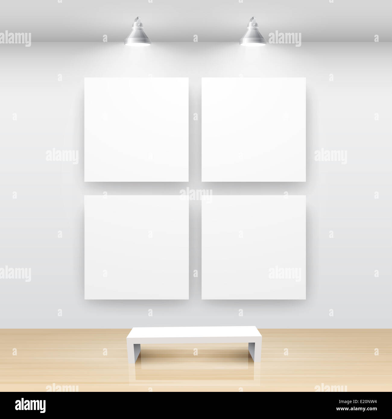 Gallery Interior with empty Stock Photo - Alamy