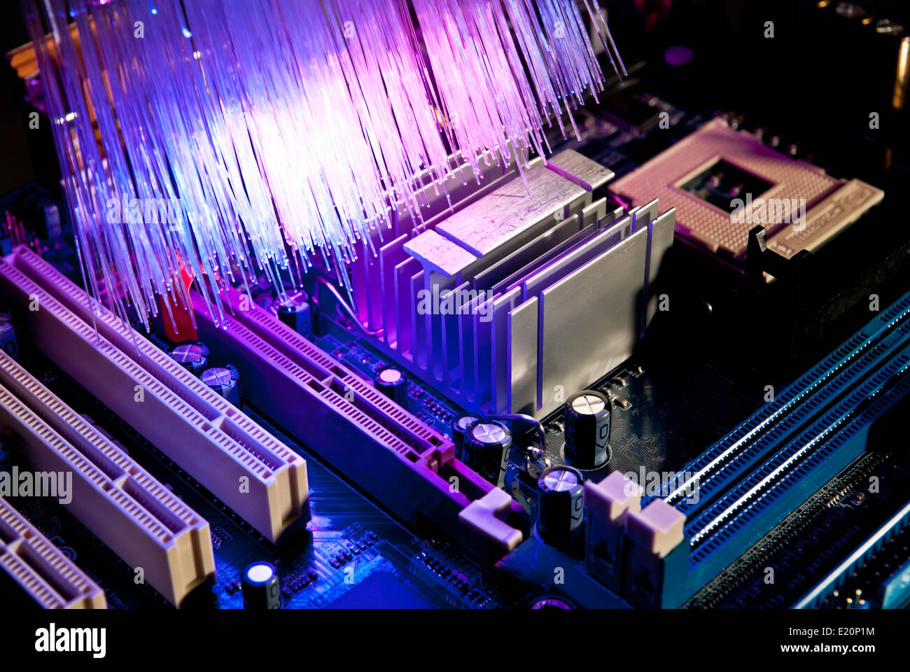 Part of PC motherboard Stock Photo - Alamy