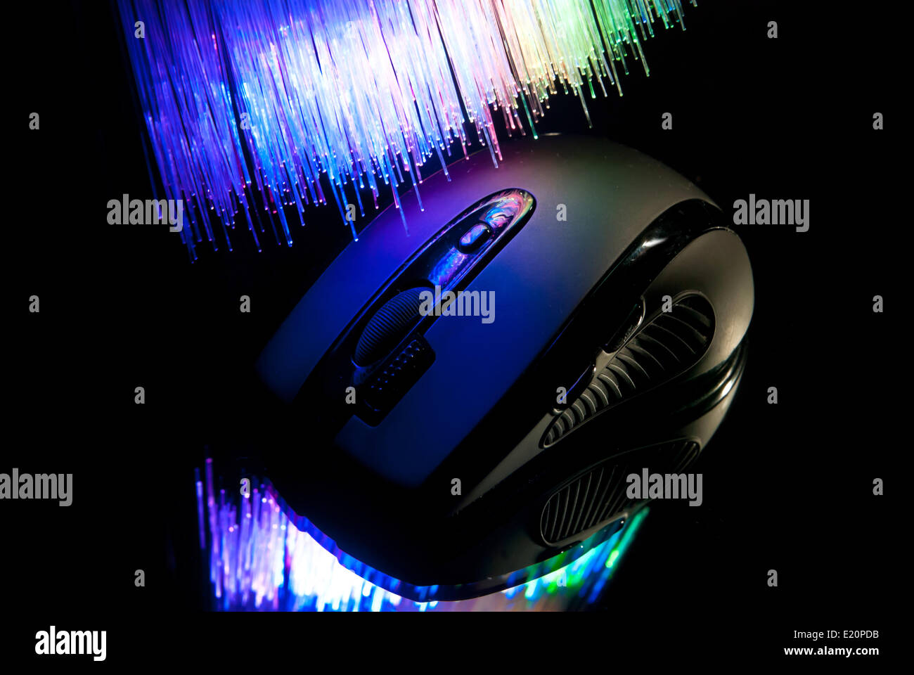 Black wireless pc mouse Stock Photo - Alamy