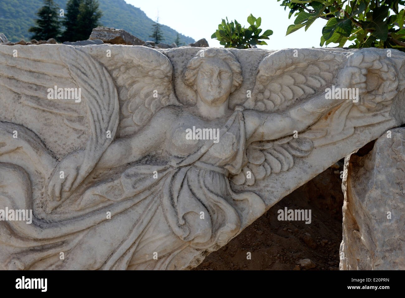 The beautiful low relief depicting Nike the goddess of Victory and ...
