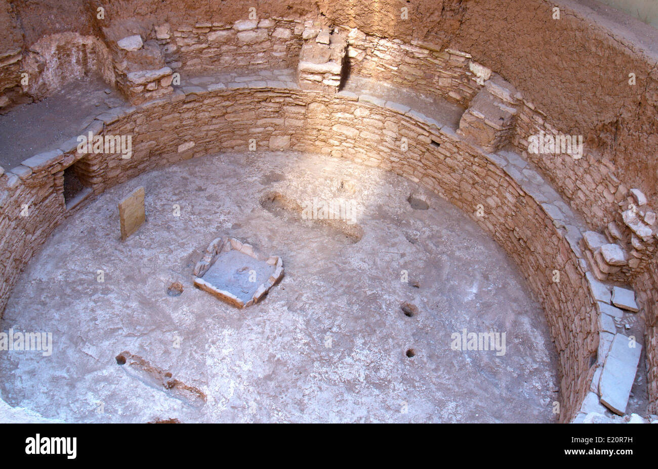 Sunbeam hitting focal point of early American Kiva - a holy place for ...