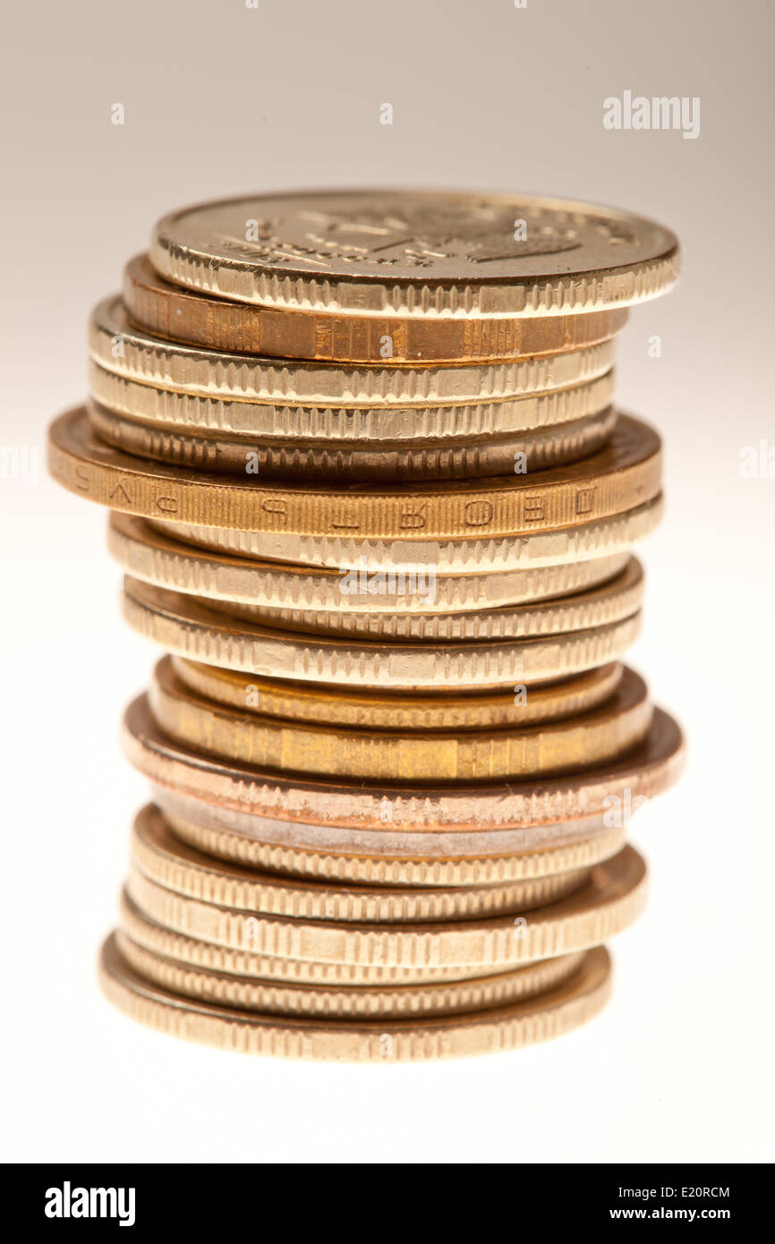 Stack of coins Stock Photo - Alamy