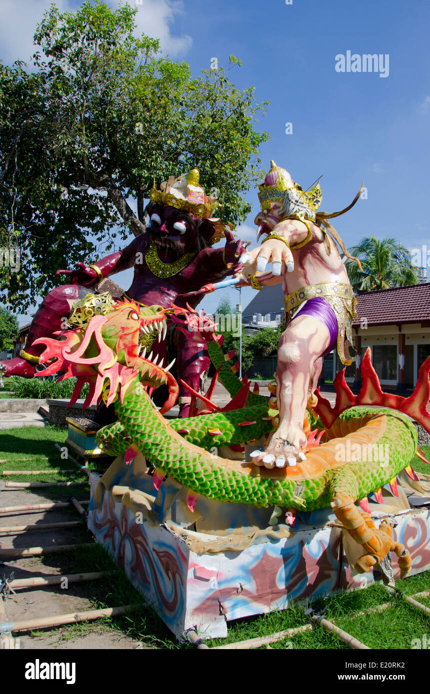 Indonesia, Island of Lombok, Mataram. Mayura Water Palace, open-sided ...