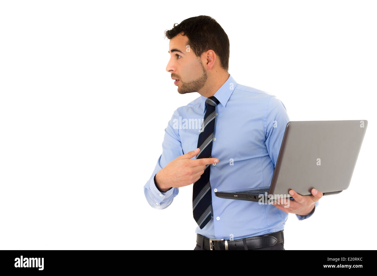 angry man witha laptop Stock Photo - Alamy
