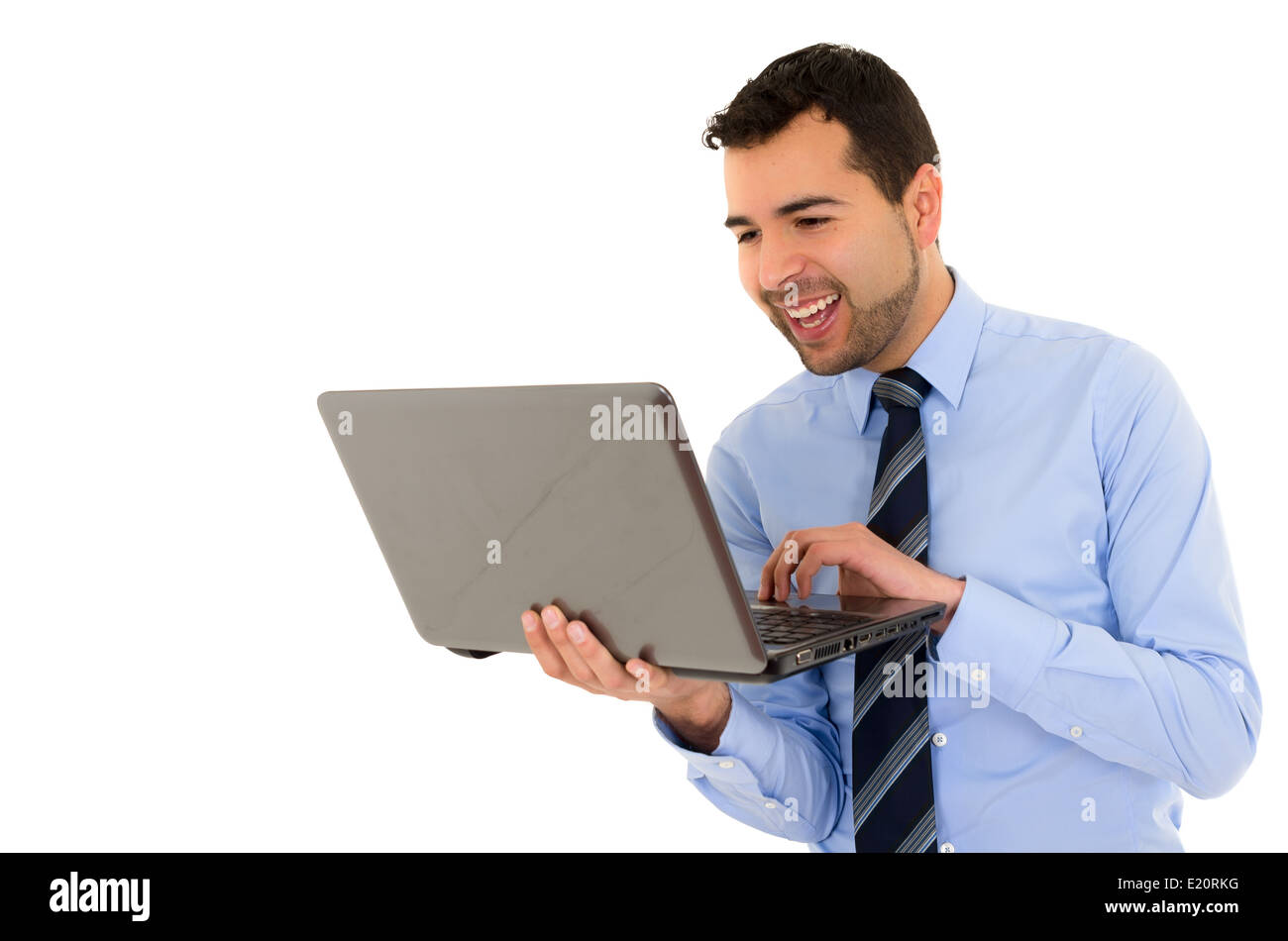 Office Man with laptop Stock Photo - Alamy
