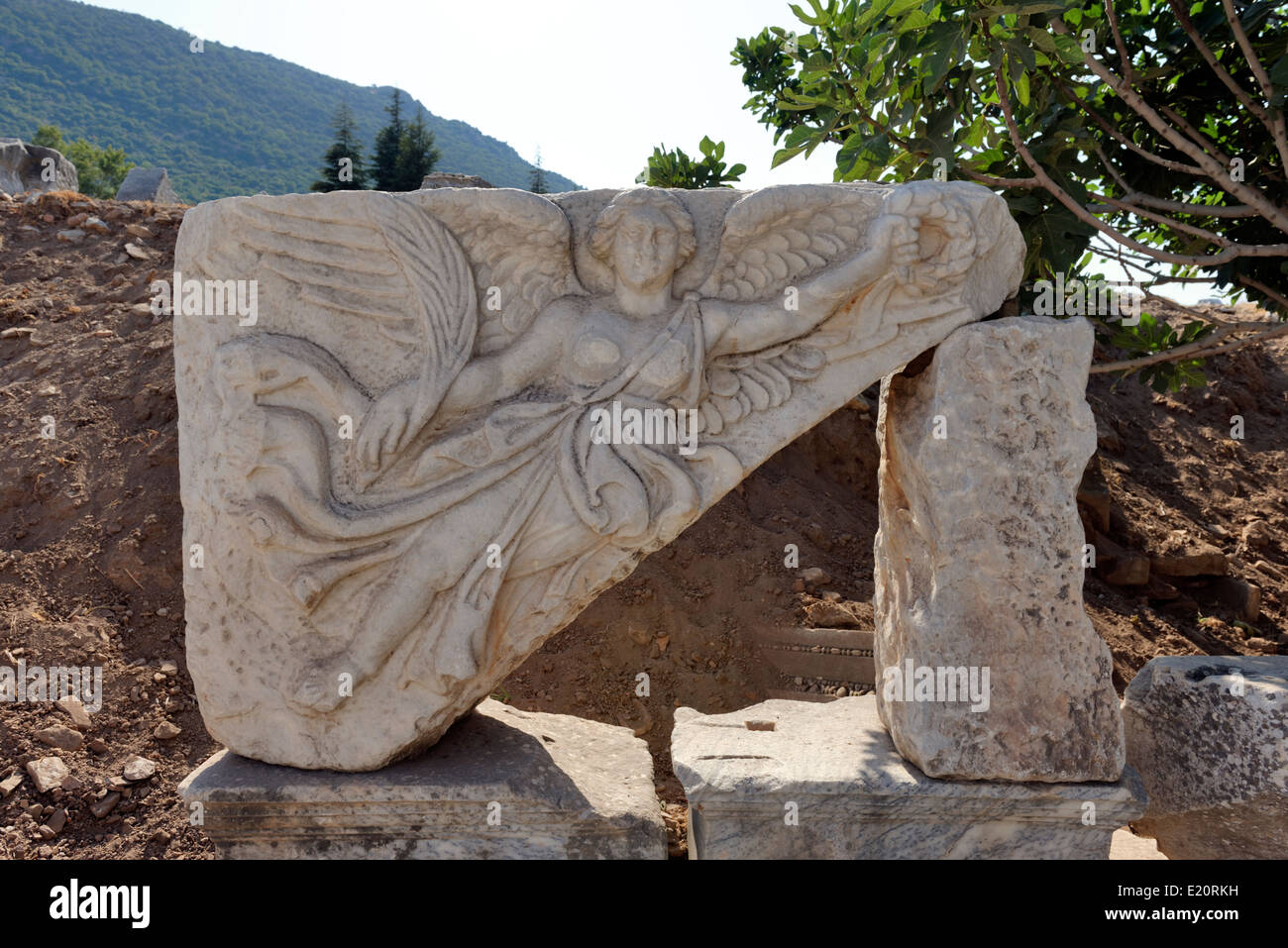 The beautiful low relief depicting Nike the goddess of Victory and ...