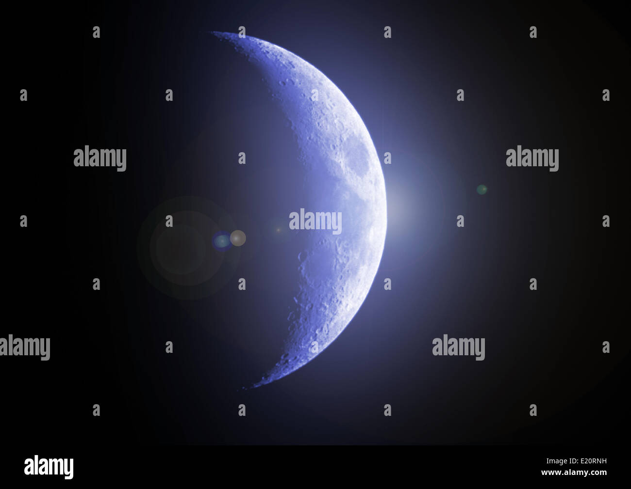 Half of moon Stock Photo - Alamy