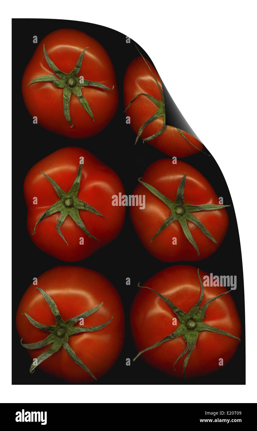 tomatoes curl distortion Stock Photo - Alamy
