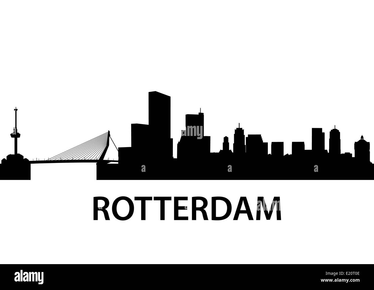 Rotterdam city skyline illustration hi-res stock photography and images ...