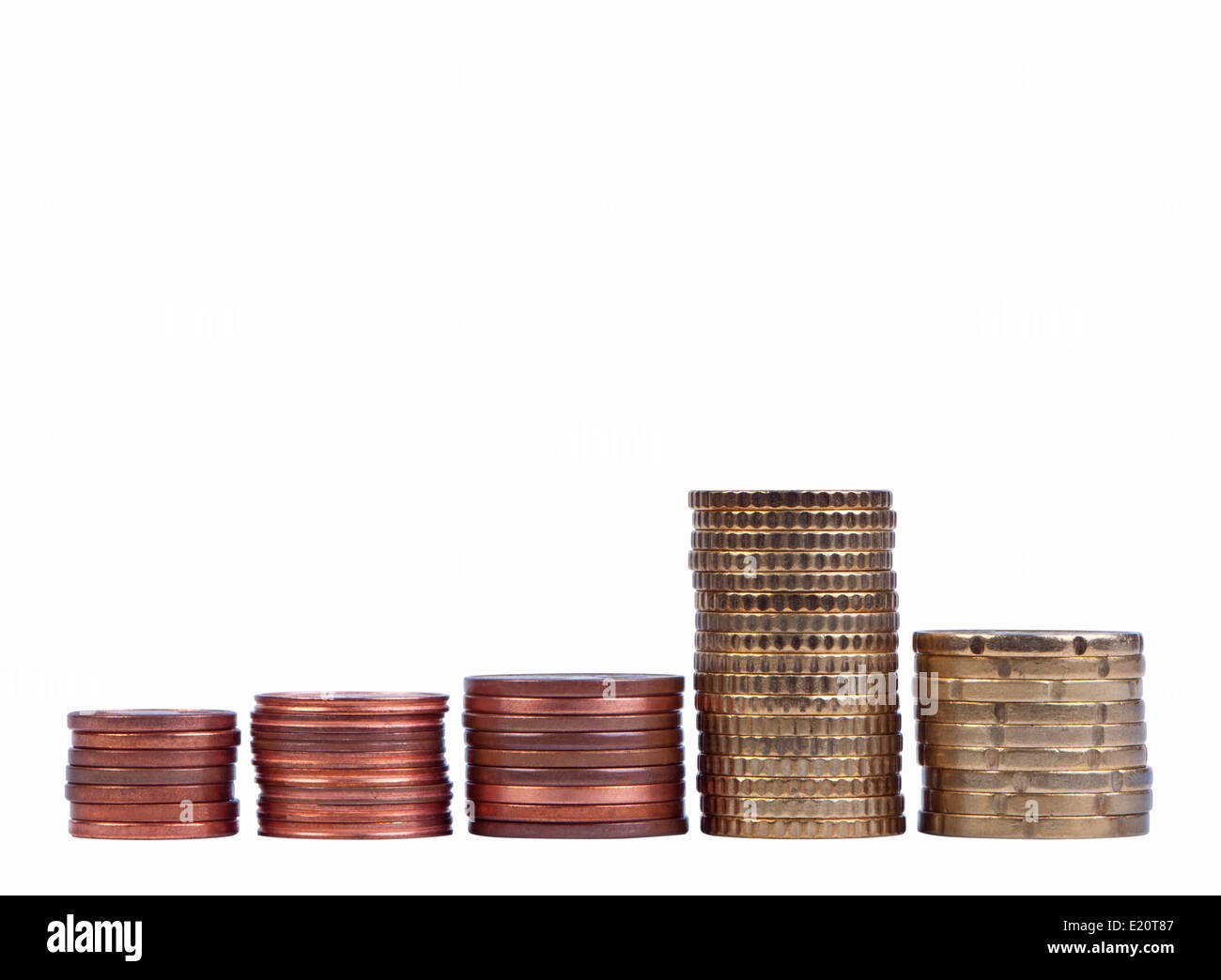Coins isolate on white background Stock Photo - Alamy
