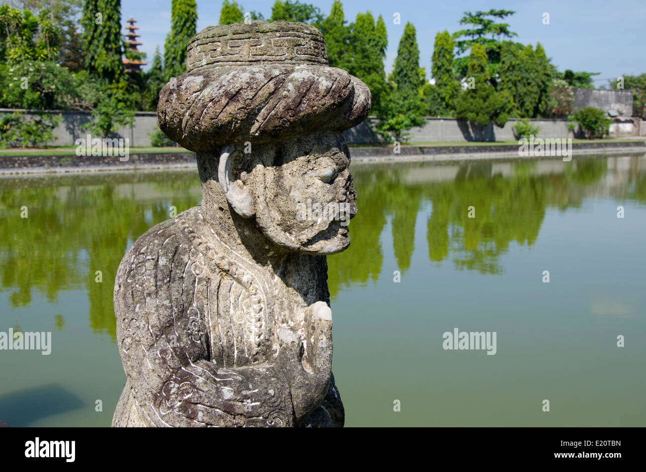 Indonesia, Island of Lombok, Mataram. Mayura Water Palace, open-sided ...