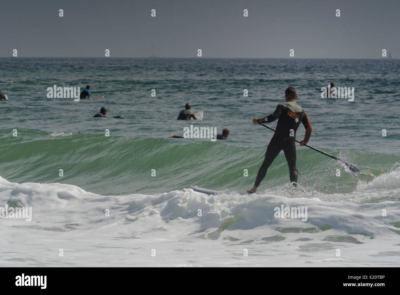 Surfing scenes in a good conditions at Porth Neigwl,, North Cardigan ...