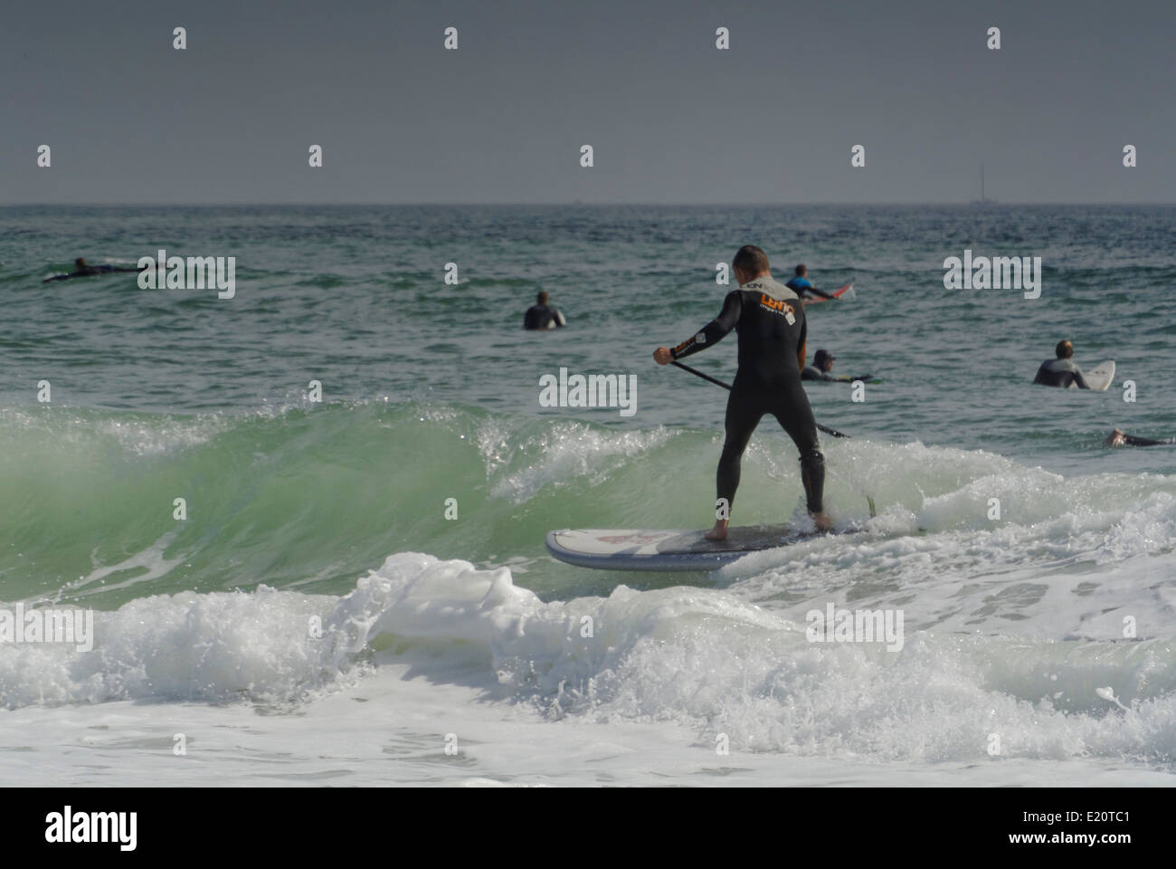 Surfing scenes in a good conditions at Porth Neigwl,, North Cardigan ...