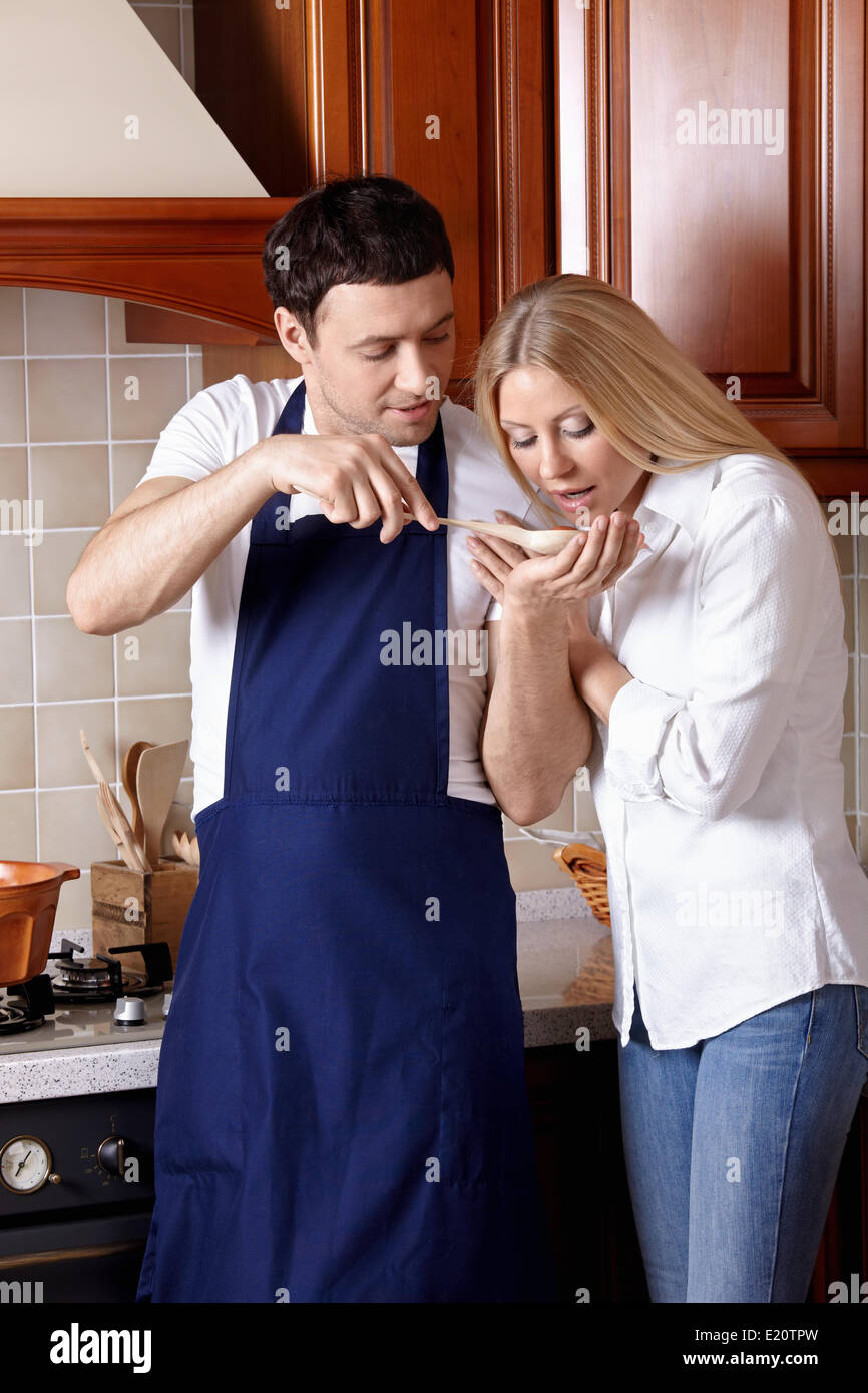 Cooking on kitchen Stock Photo - Alamy