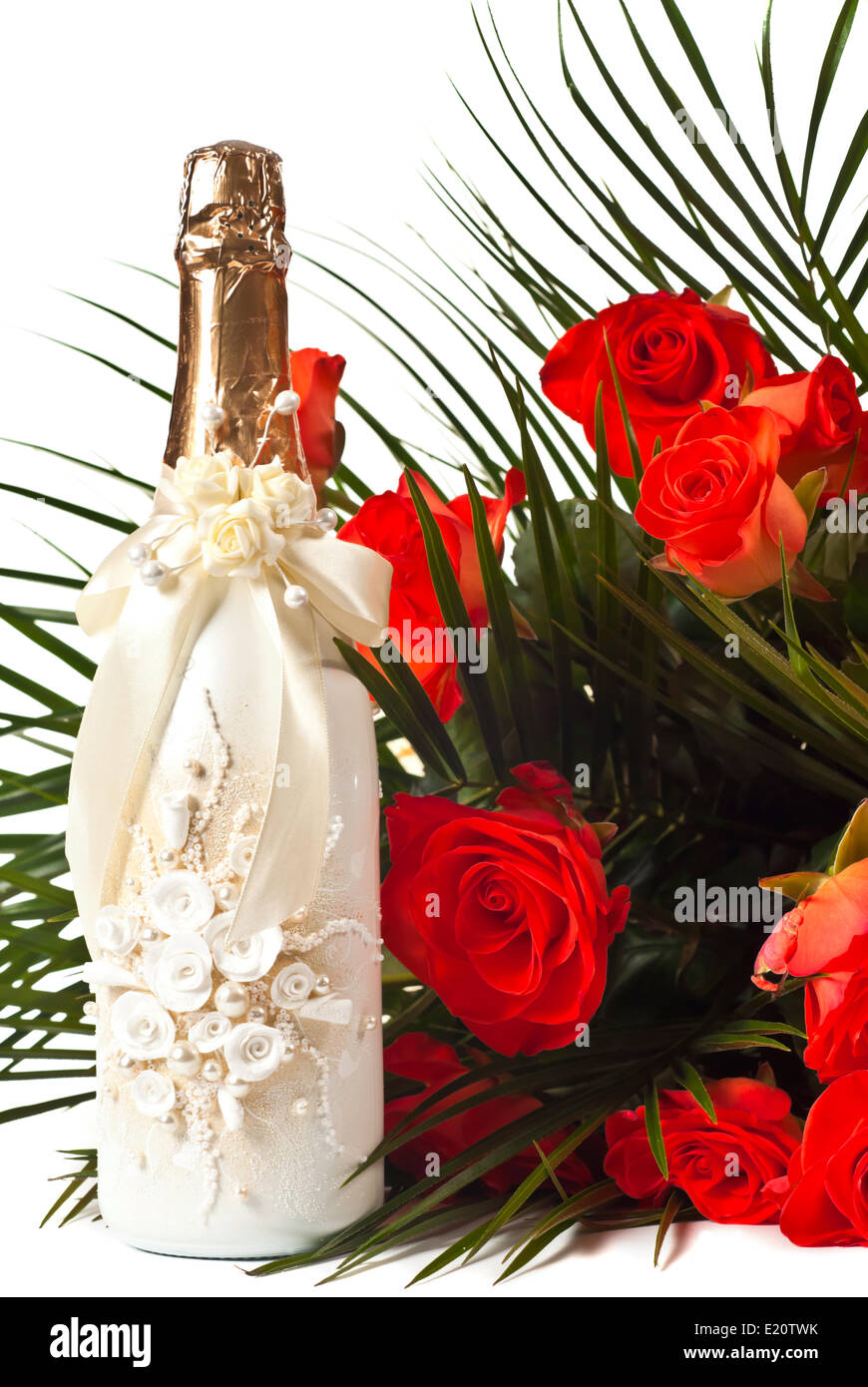 Roses and champagne Stock Photo - Alamy