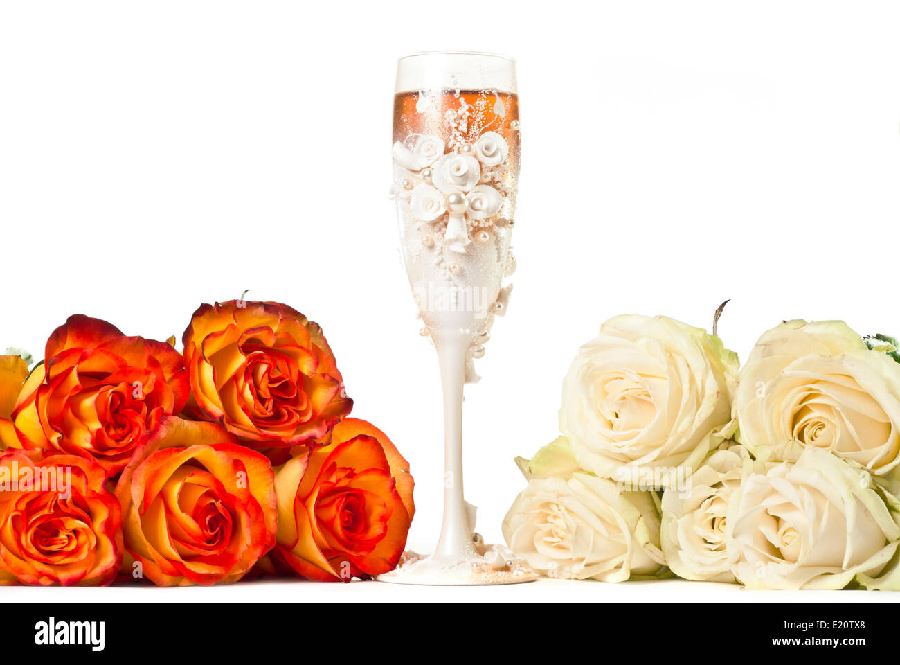 Champagne and roses Stock Photo - Alamy
