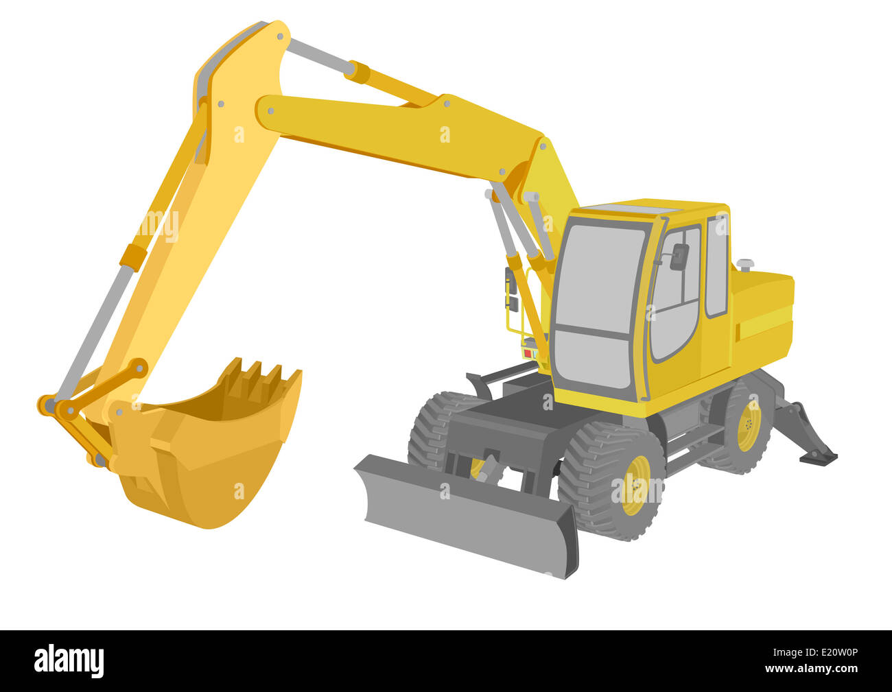 Excavate excavator Cut Out Stock Images & Pictures - Alamy