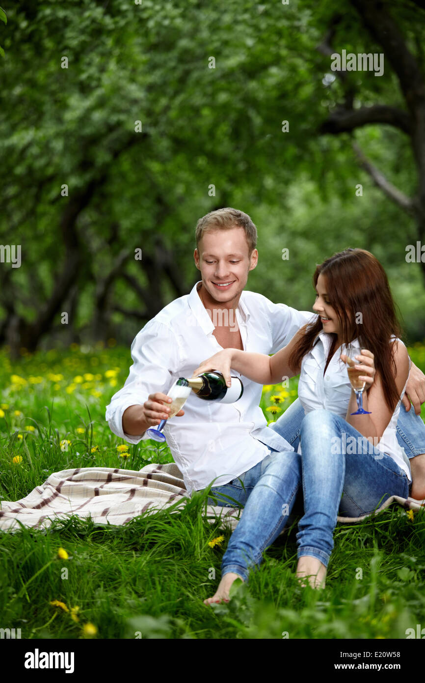 The young enamoured Stock Photo - Alamy