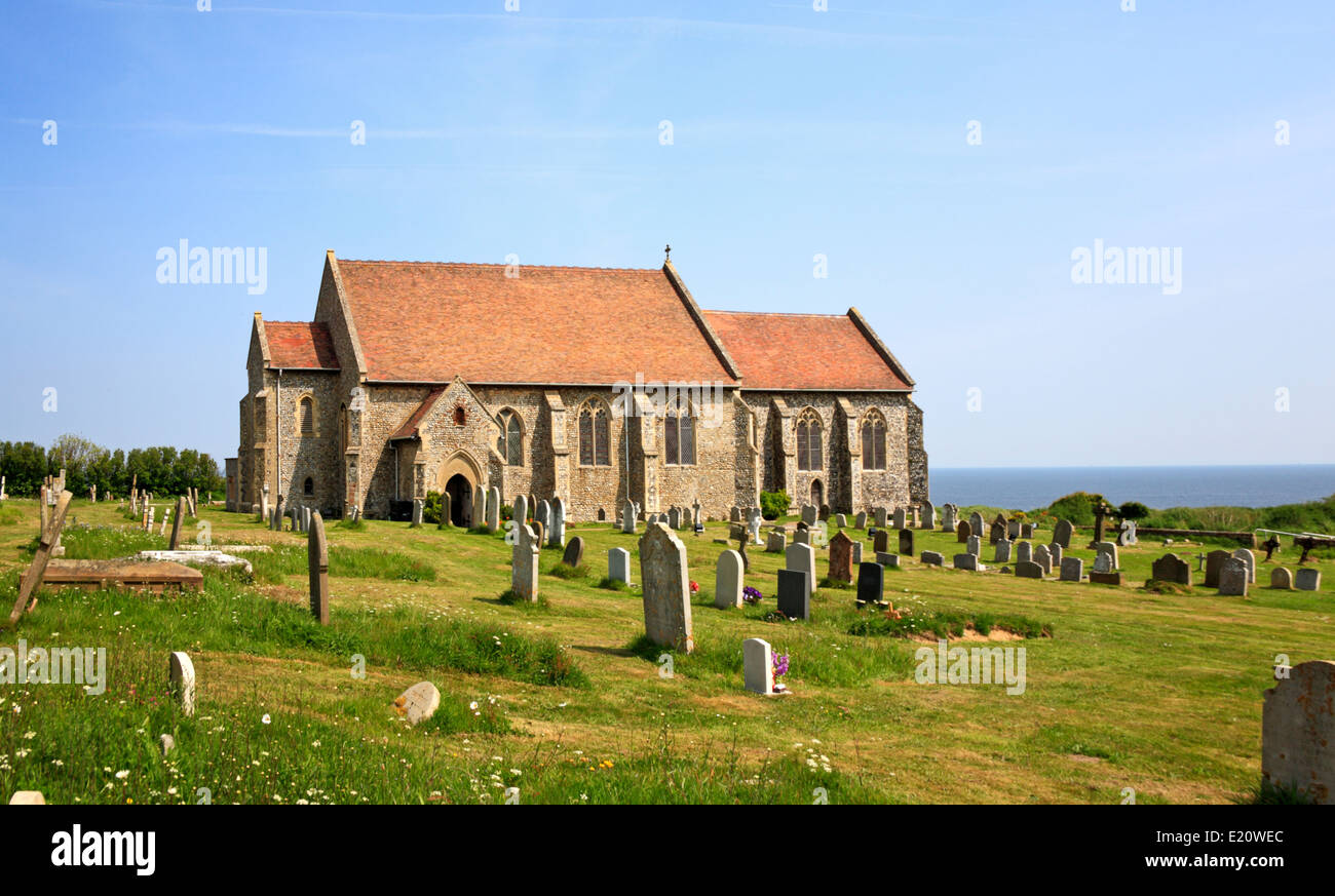 A view of the parish church of All Saints at Mundesley on Sea, Norfolk ...