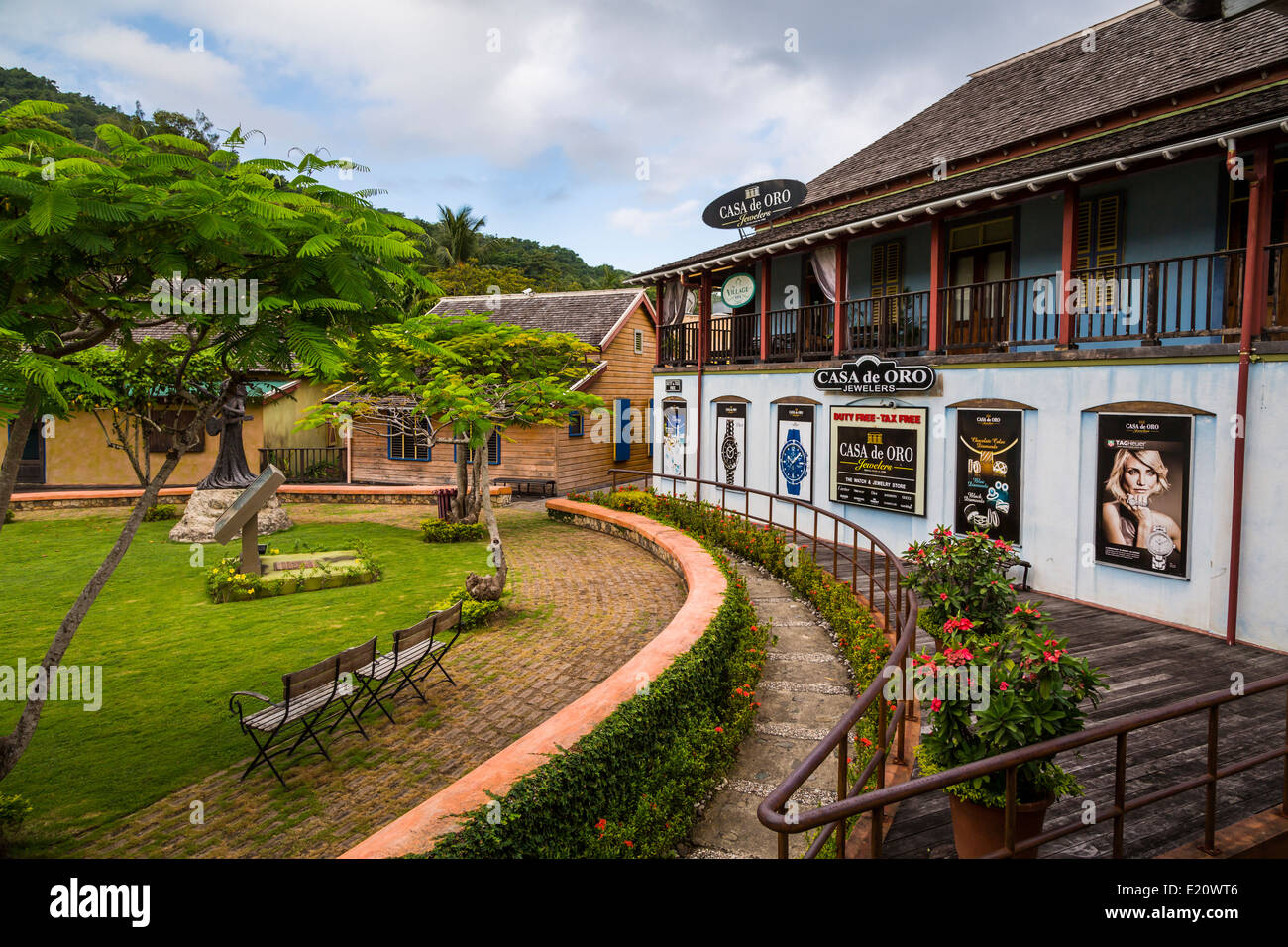 Shops at the Island Village Shopping Center in Ocho Rios, Jamaica Stock ...