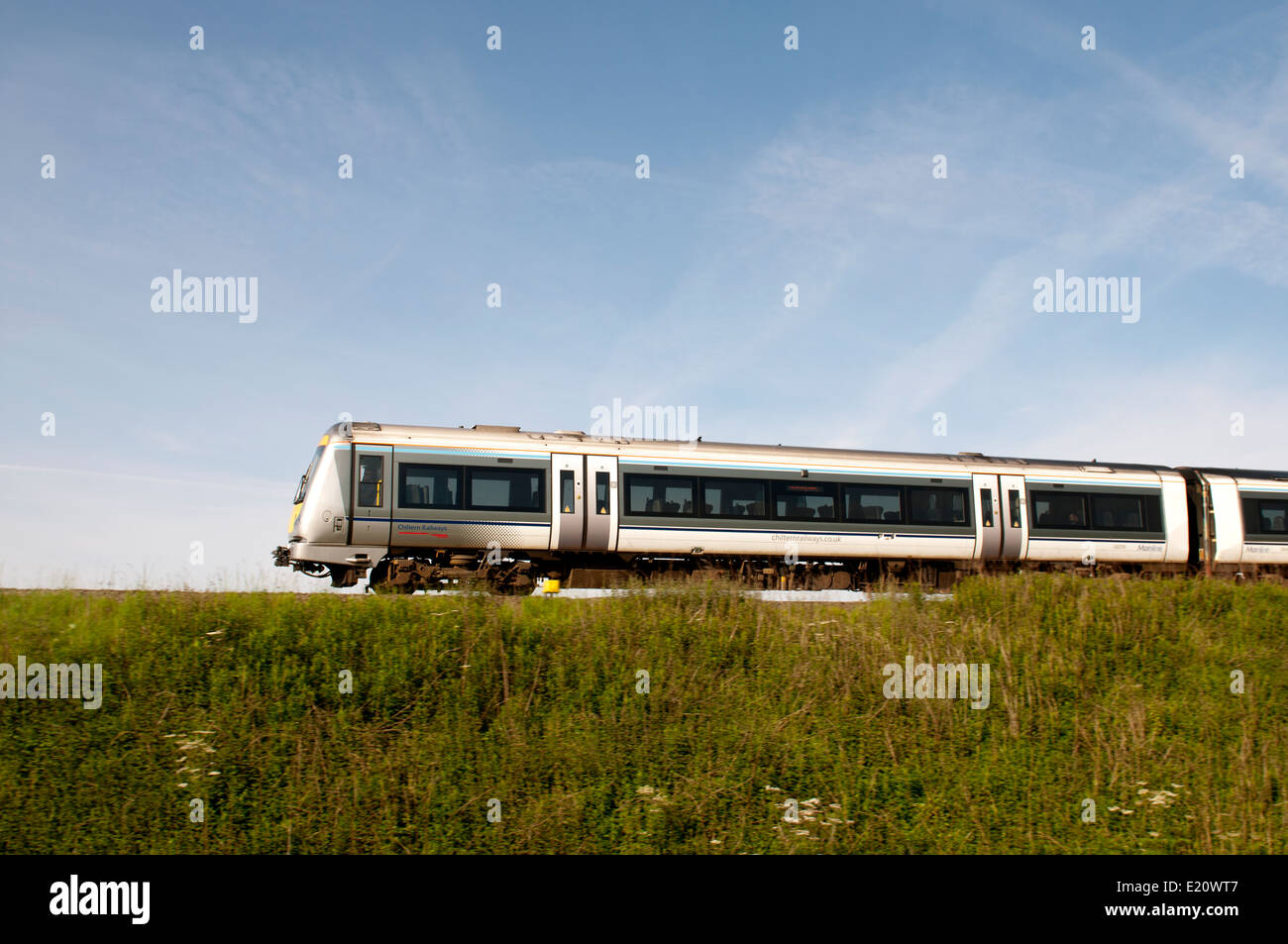 Chiltern Railways train, Warwickshire, UK Stock Photo - Alamy