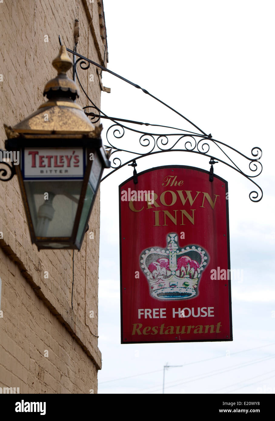 The Crown Inn sign, Stockton, Warwickshire, England, UK Stock Photo - Alamy