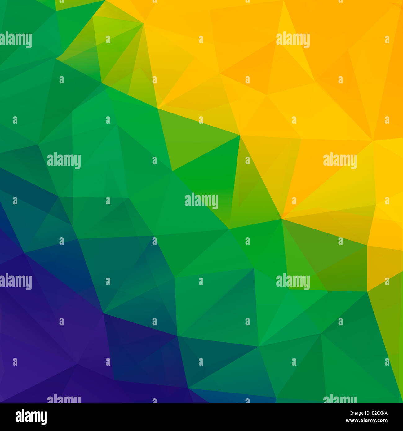 Abstract polygon background. Brazil flag colors. Vector Stock Photo - Alamy