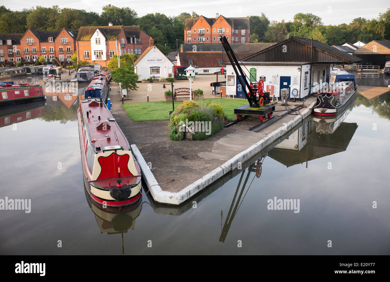 Narrowboats at Braunston Marina on the Grand Union canal. Braunston ...