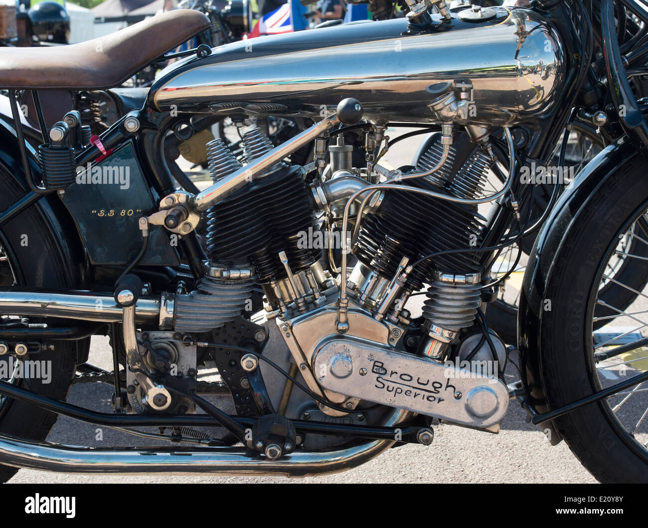 Brough Superior SS80 Motorcycle. Classic British Motorcycle Stock Photo ...
