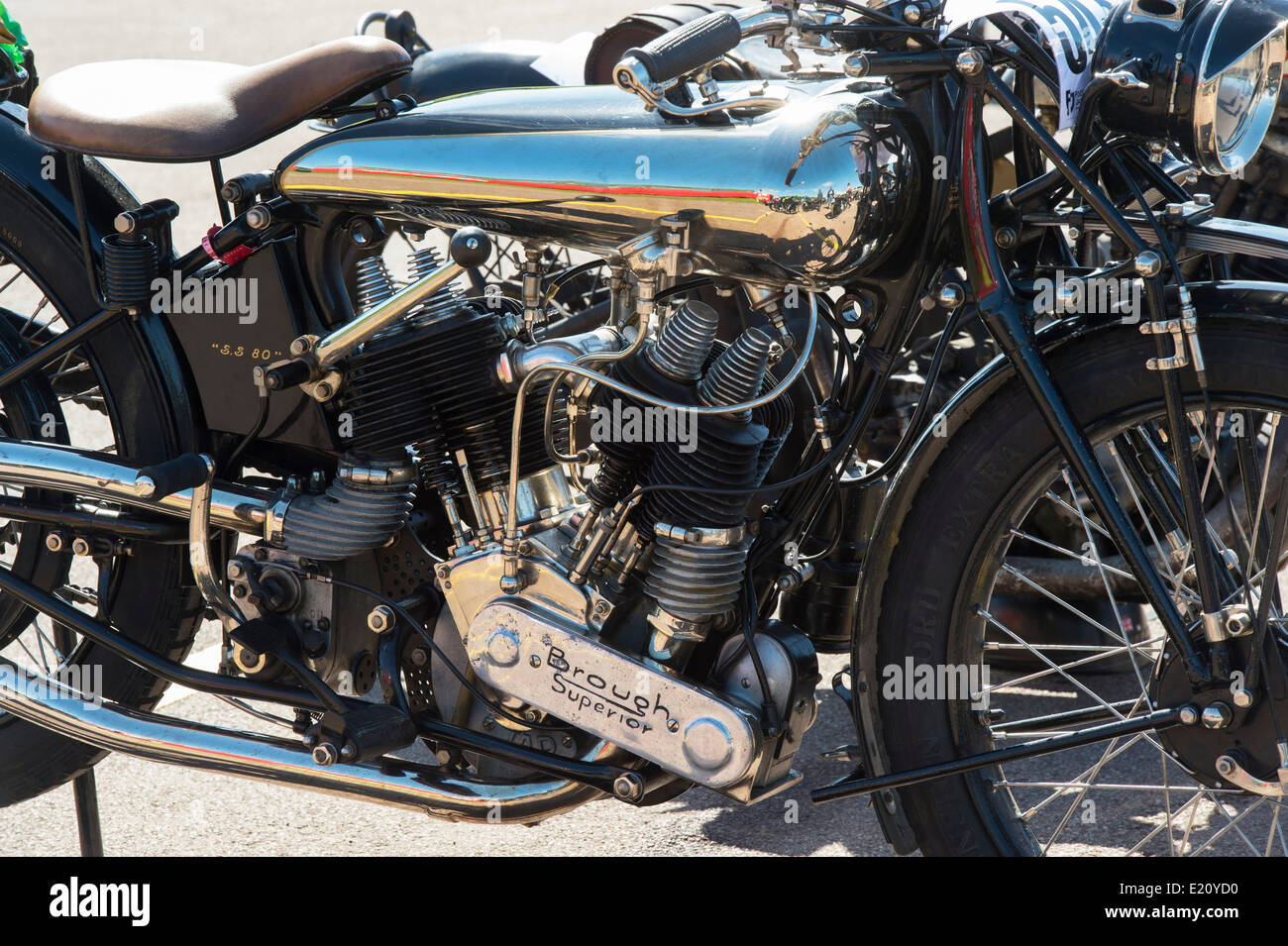 Brough Superior SS80 Motorcycle. Classic British Motorcycle Stock Photo ...
