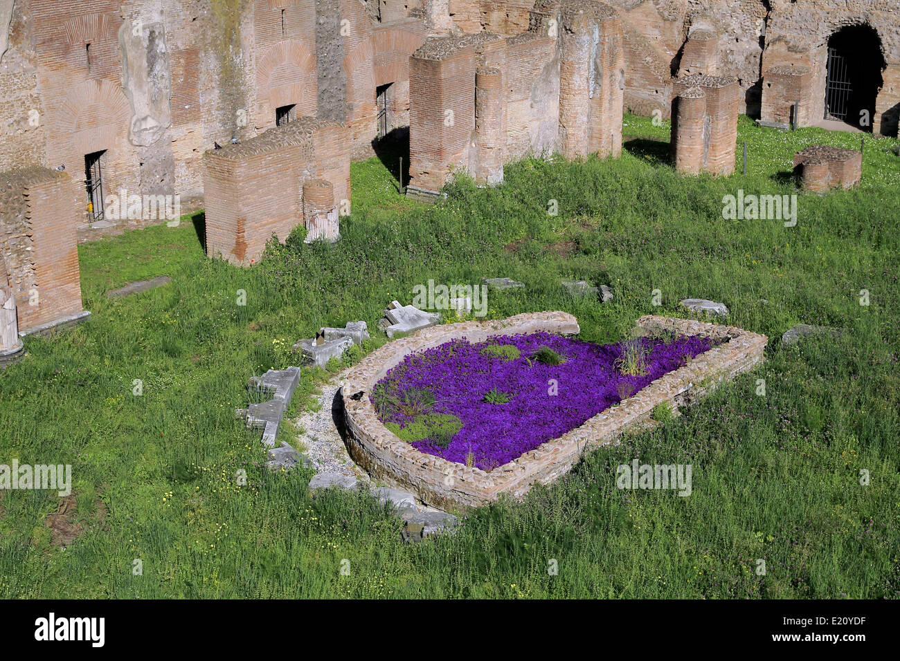 Ancient ruins, ancient Roman Empire, the Palatine Hill. Monte Palatino ...
