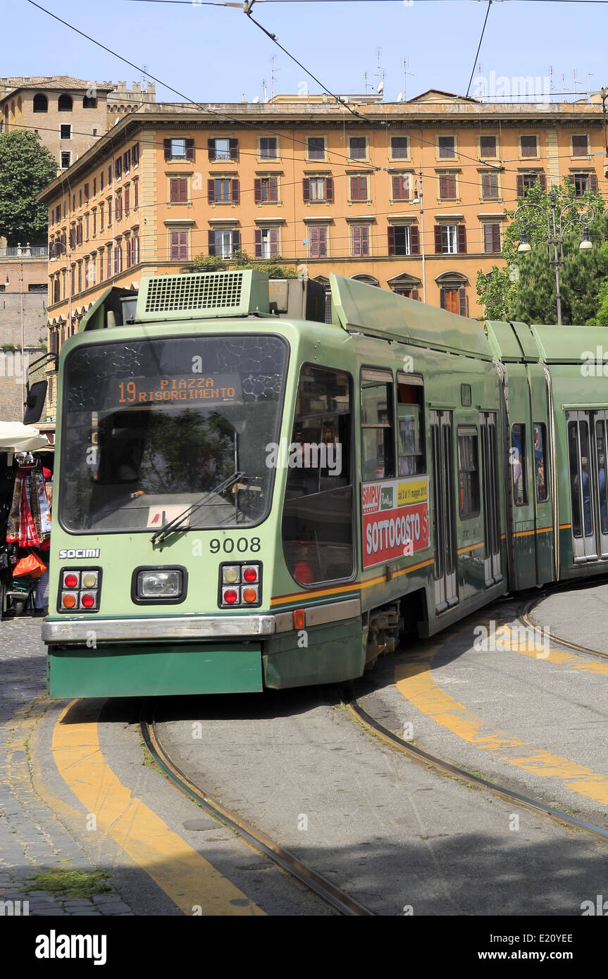 Tramway line 19, Vatican, Rome, Italy Stock Photo - Alamy