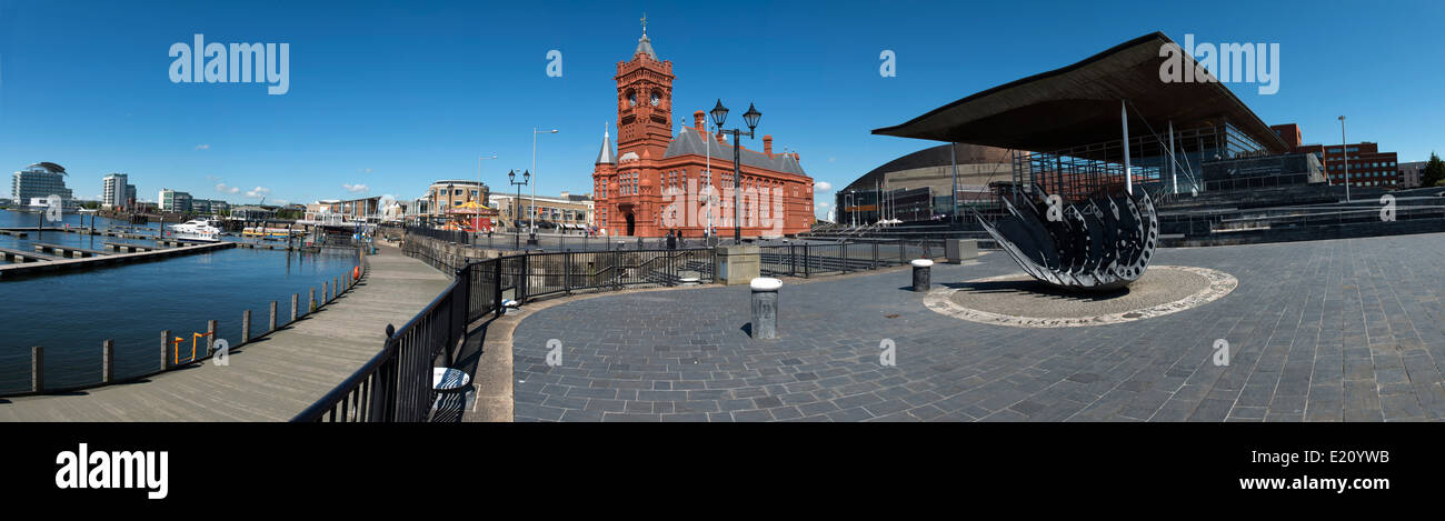 Cardiff bay panorama wales hi-res stock photography and images - Alamy