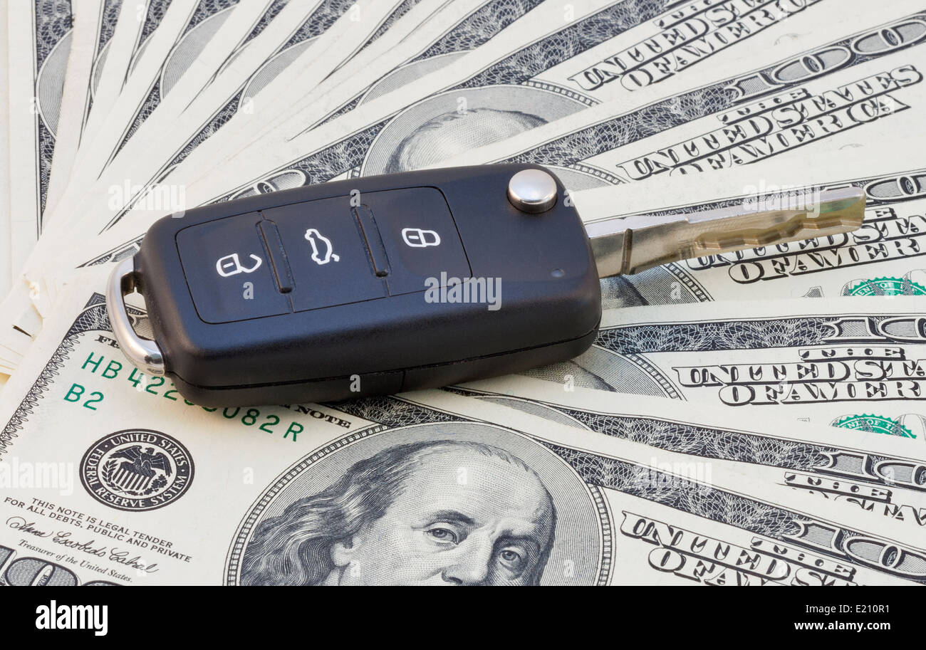100 dollar bill over black hi-res stock photography and images - Alamy