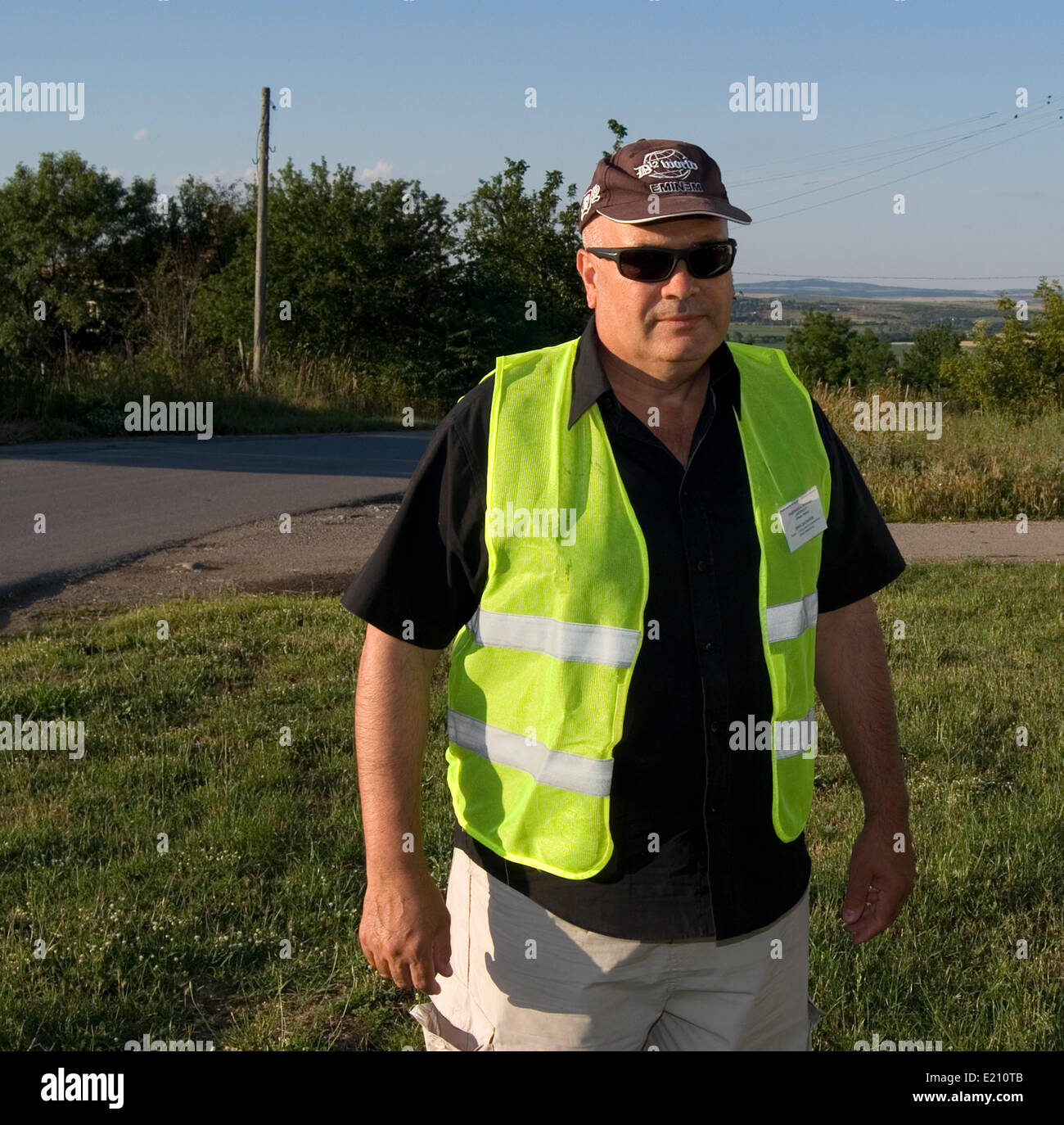 Community wardens walk around rural village ©Clifford Norton/Alamy Live ...