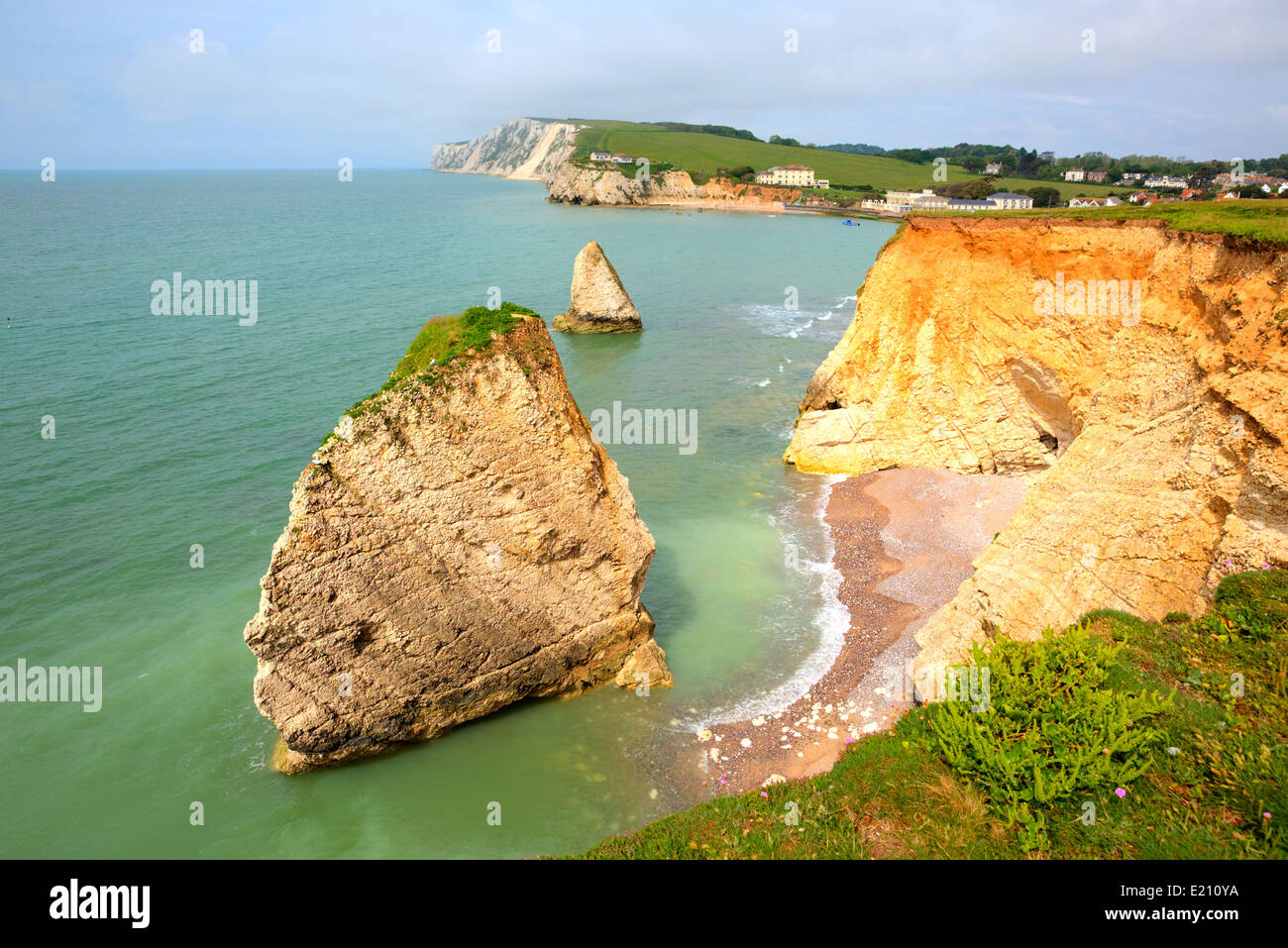 Freshwater Bay Isle of Wight a tourist town on the south west coast of ...