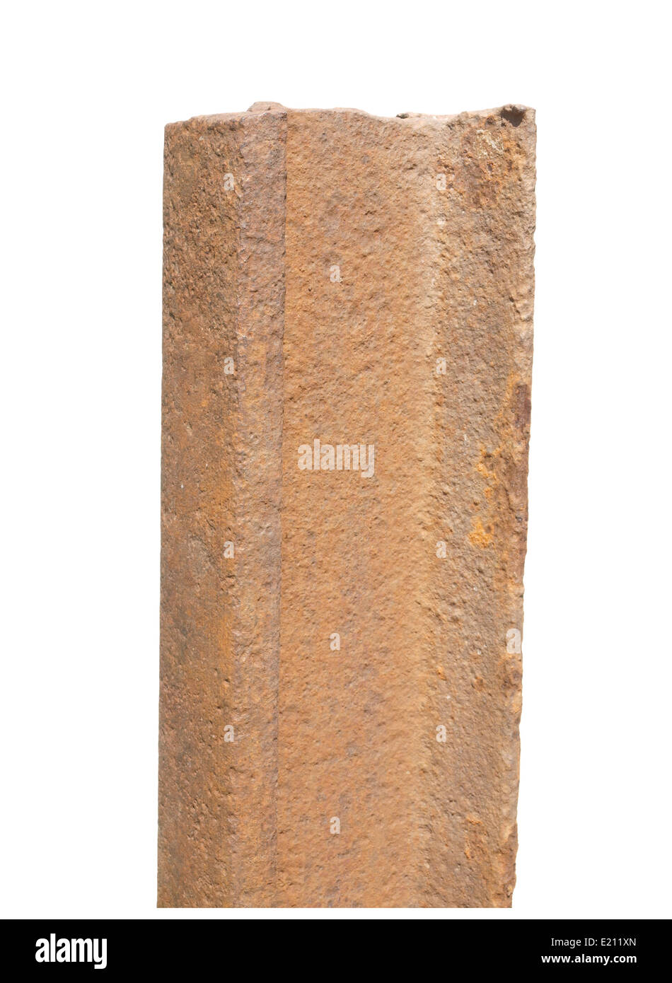rusty rail brown isolated on white background Stock Photo - Alamy