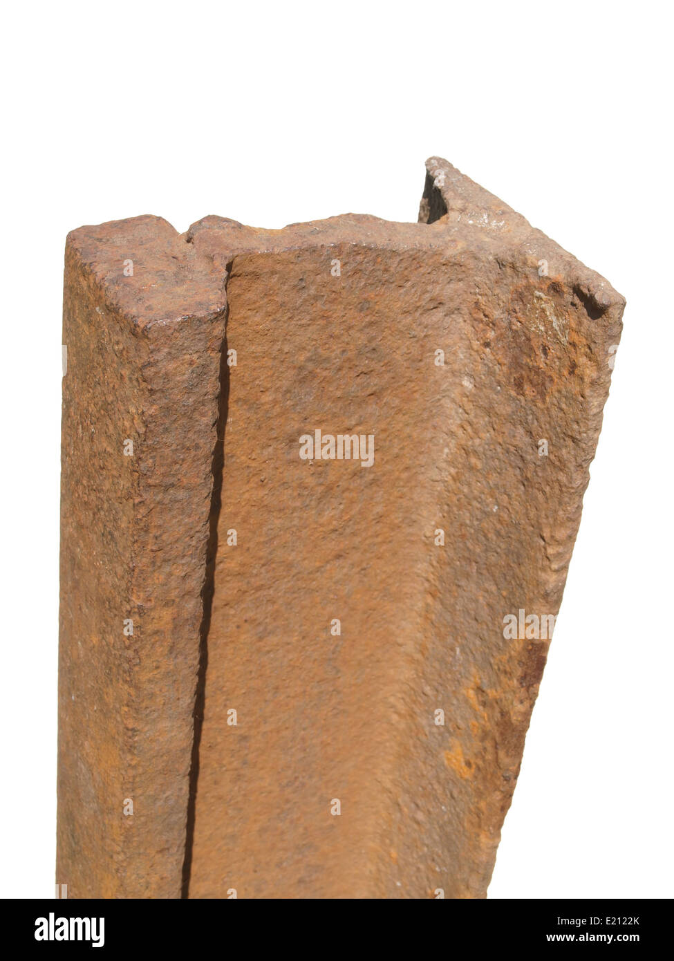 rusty rail brown isolated on white background Stock Photo - Alamy