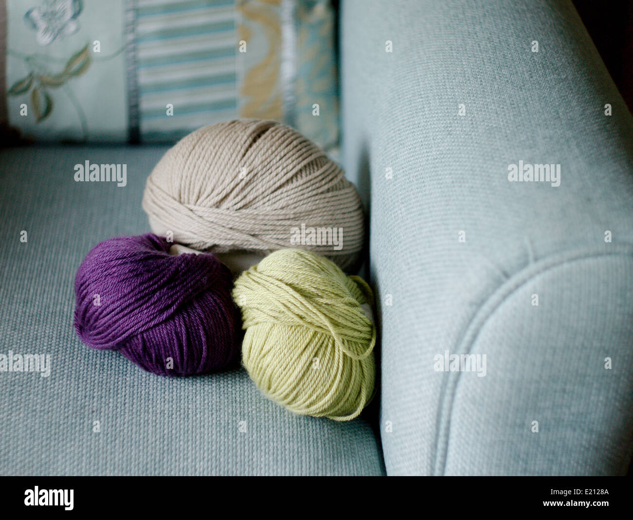 Balls of wool Stock Photo - Alamy