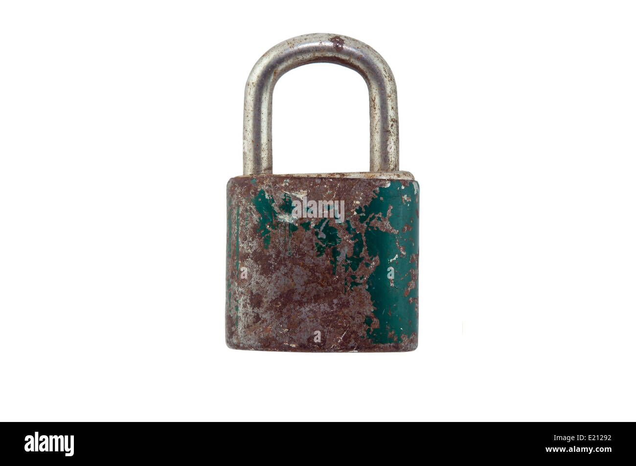 old rusty padlock isolated on white background Stock Photo - Alamy