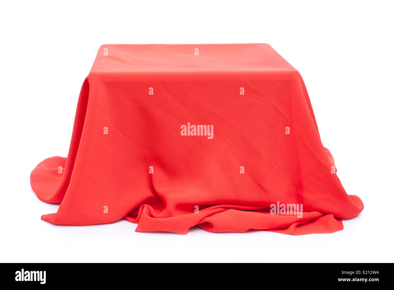 Box covered with a red cloth Stock Photo - Alamy