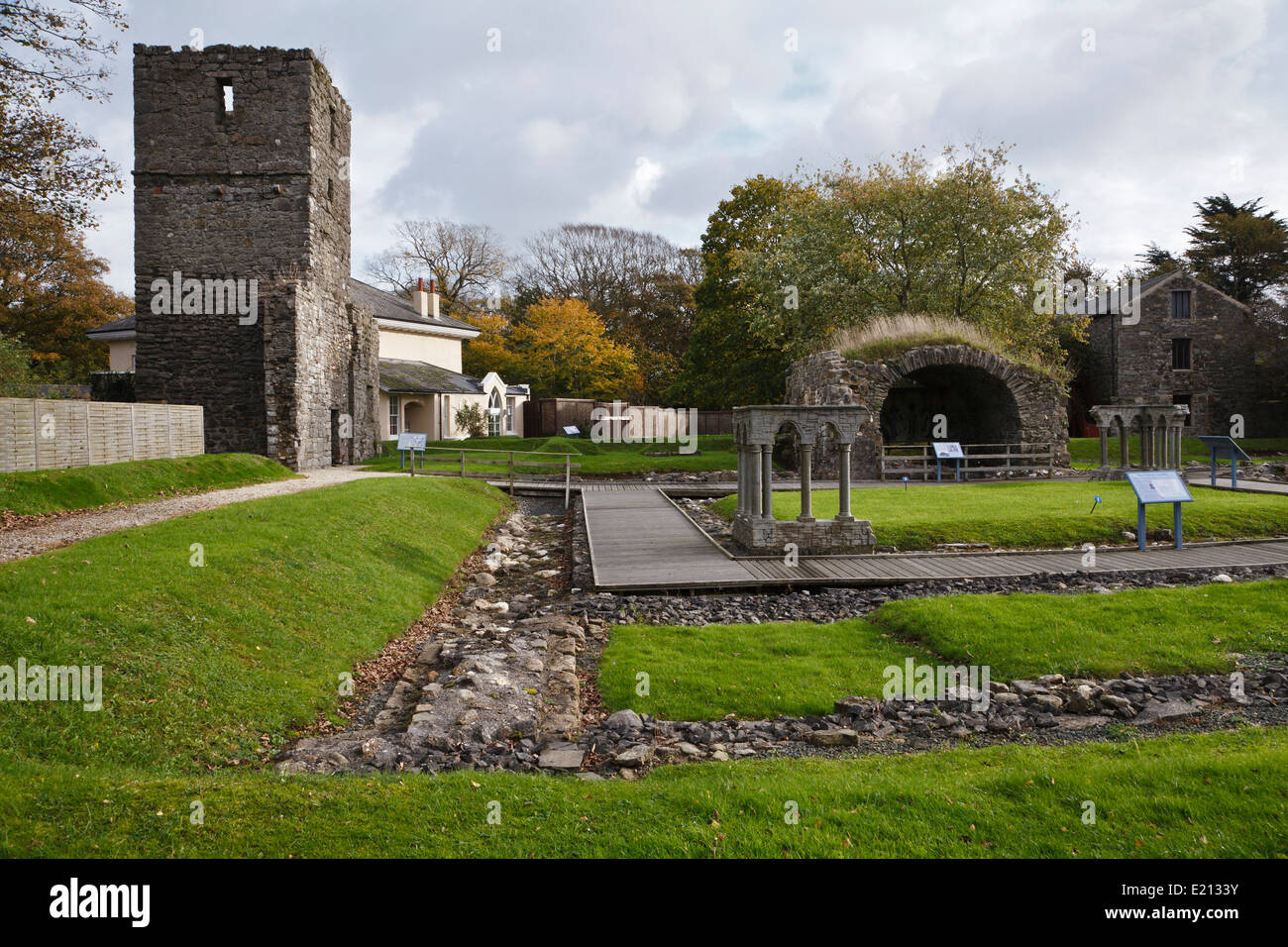 Rushen Abbey, Ballasalla, Isle of Man Stock Photo - Alamy